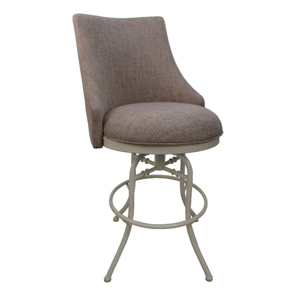 Tobias Designs Melisima 26" Upholstered Metal & Fabric Bar Stool in ...