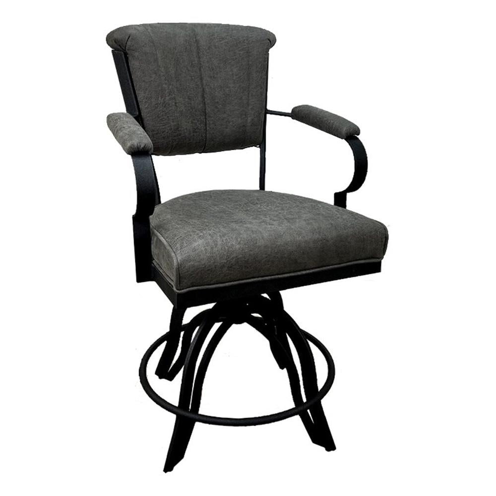 Tobias Designs Miami Counter 26"H Fabric & Metal Bar Stools on A Base ...