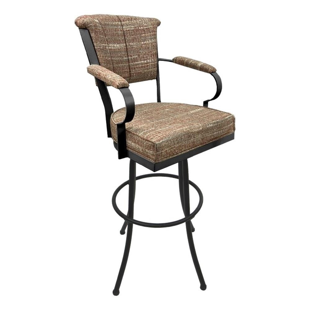 Tobias Designs Miami Extra Tall 34"H Fabric Bar Stools in Watusi Madder ...