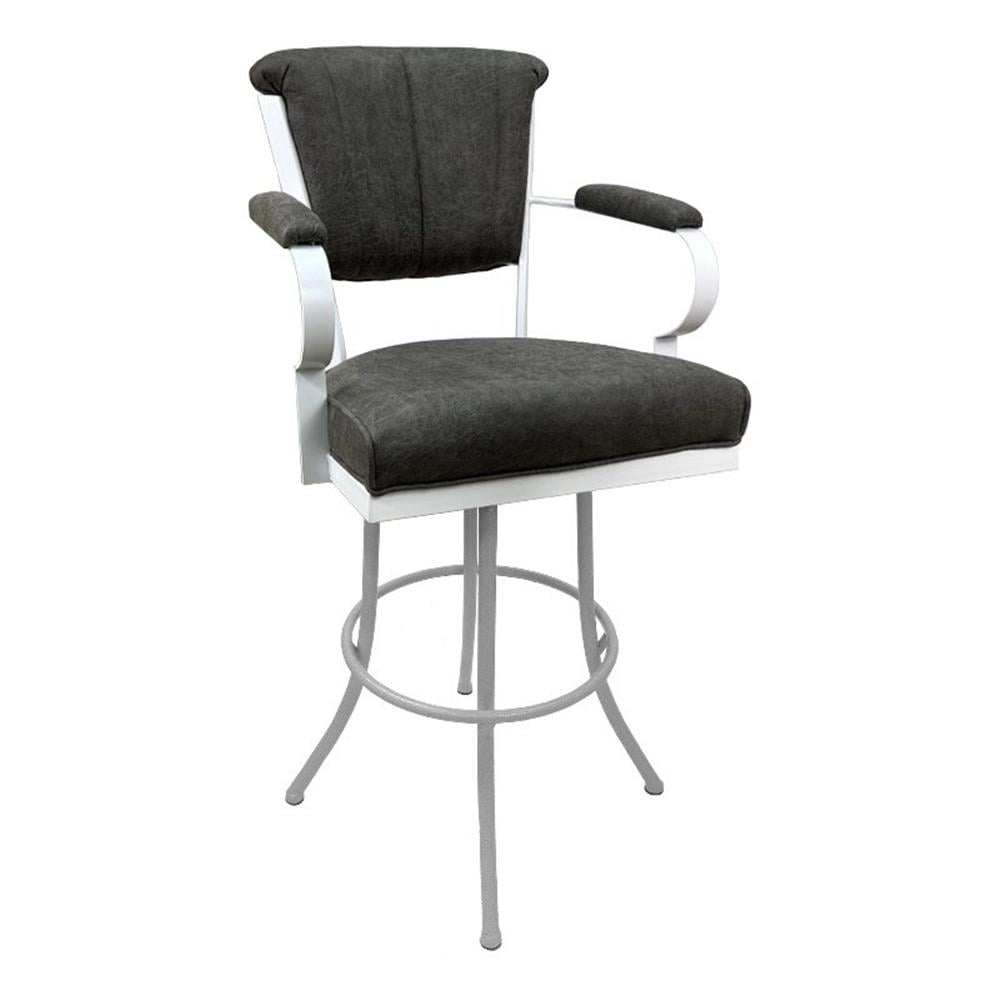 Tobias Designs Miami Extra Tall 34"H Fabric/Metal Bar Stools in ...