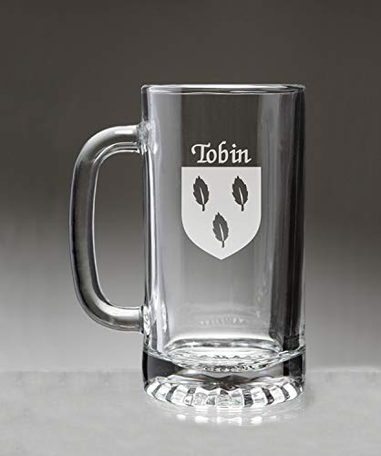 Tobin Irish Coat of Arms Glass Beer Mug (Sand Etched) - Walmart.com