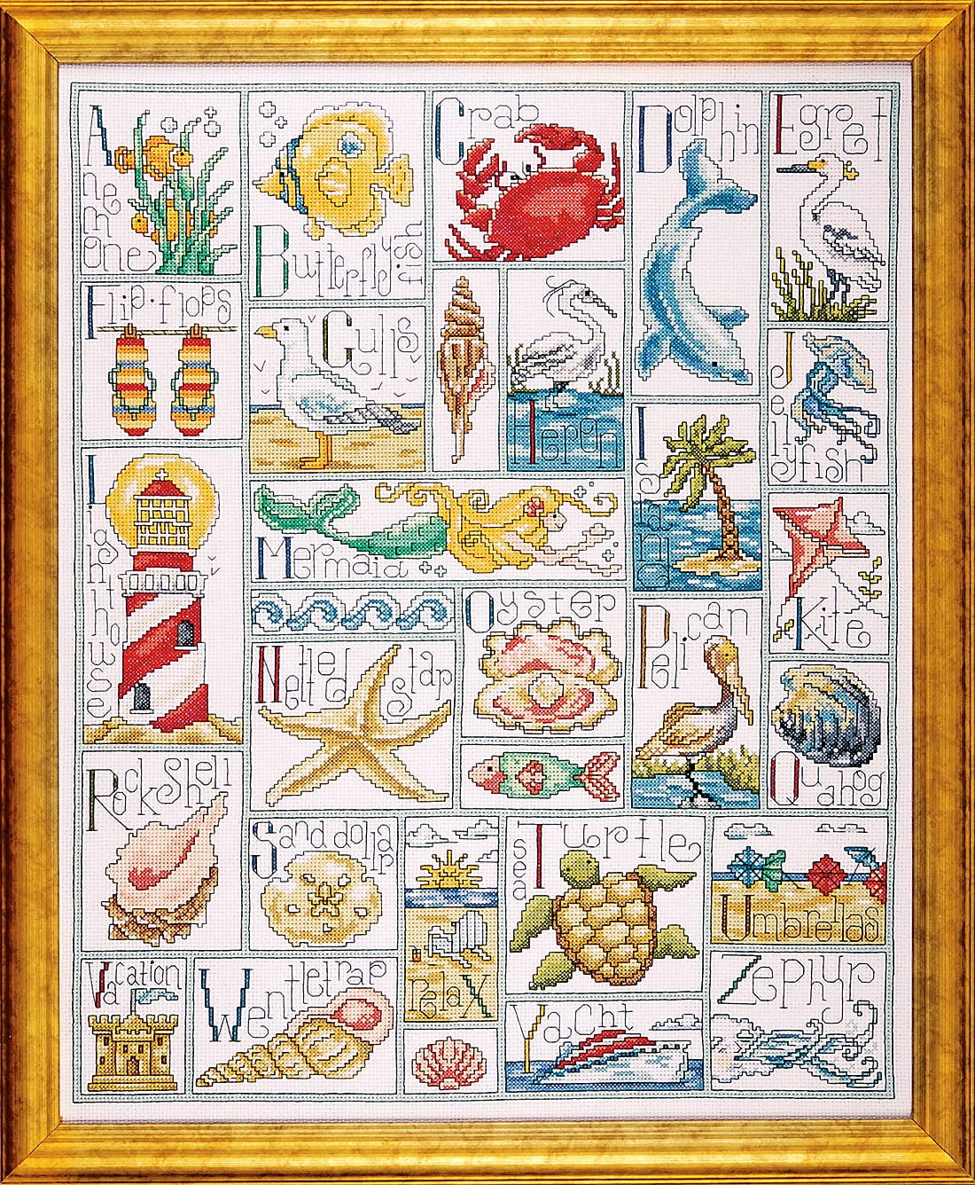 Tobin Ocean ABC Counted Cross Stitch Kit, 16" x 20", 14 Count - Walmart.com