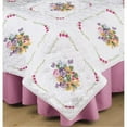 Tobin Stamped White Quilt Blocks 18"X18" 6/Pkg-Pansies - Walmart.com