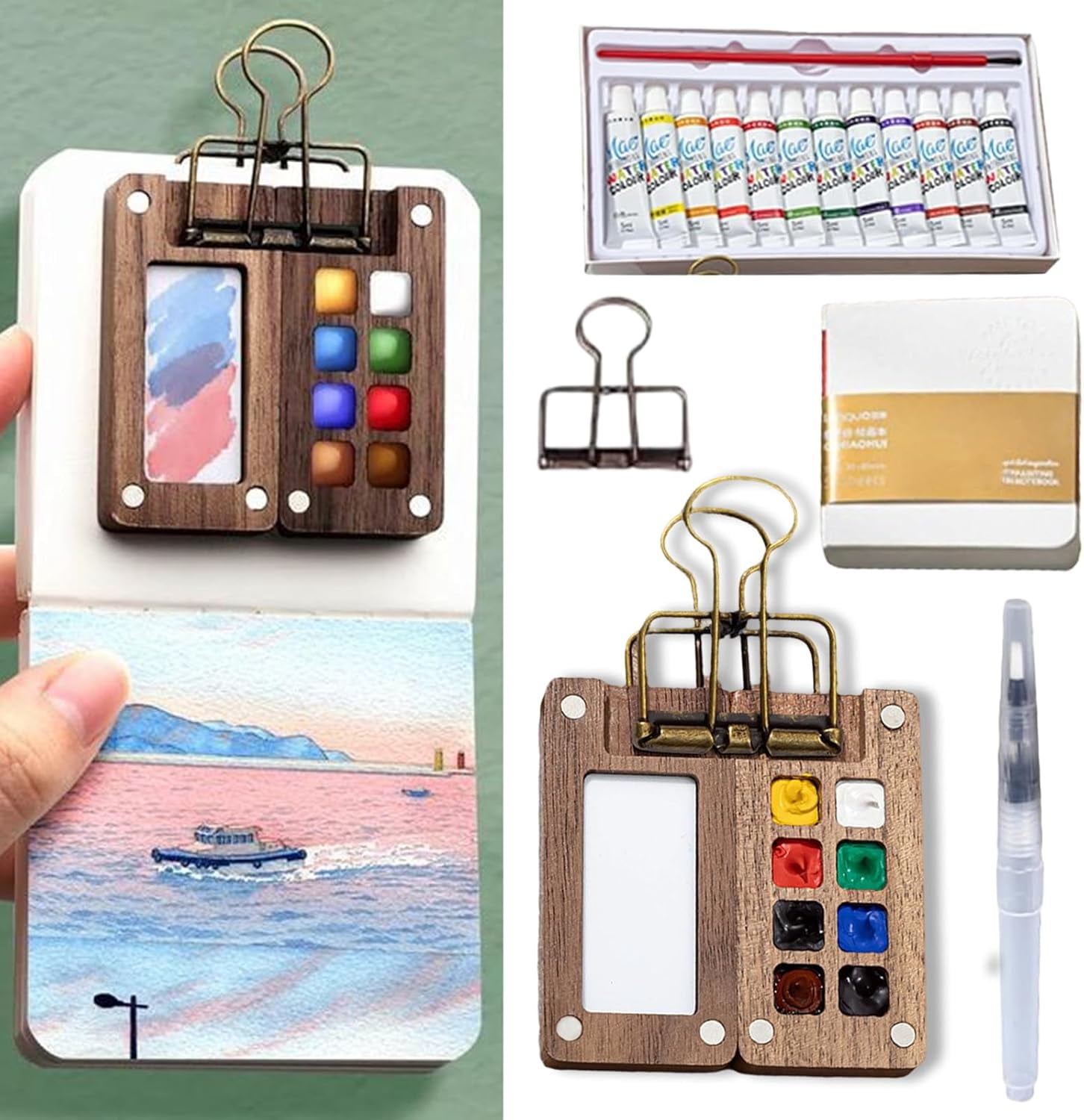 Tobios Watercolor Kit, Veralea Mini Watercolor Set (5 Piece), 2025 New ...