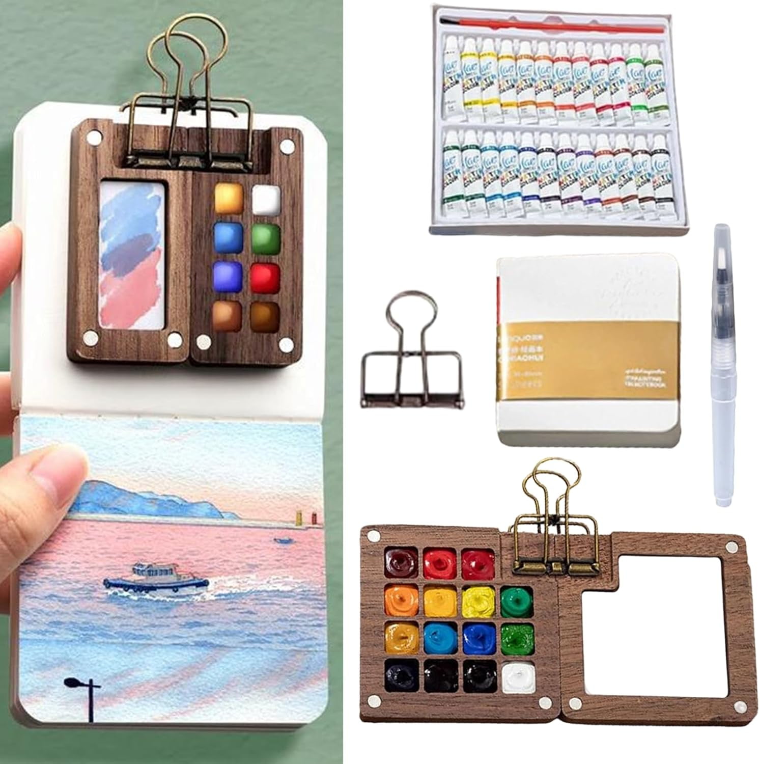 Tobios Watercolor Kit, Veralea Mini Watercolor Set (5 Piece), 2025 New ...