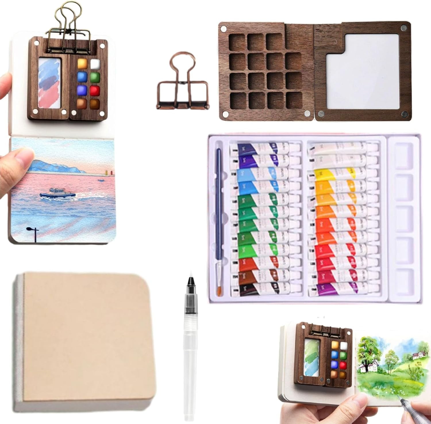 Tobios Watercolor Set, Mini Travel Watercolor Paint Set, Painting ...