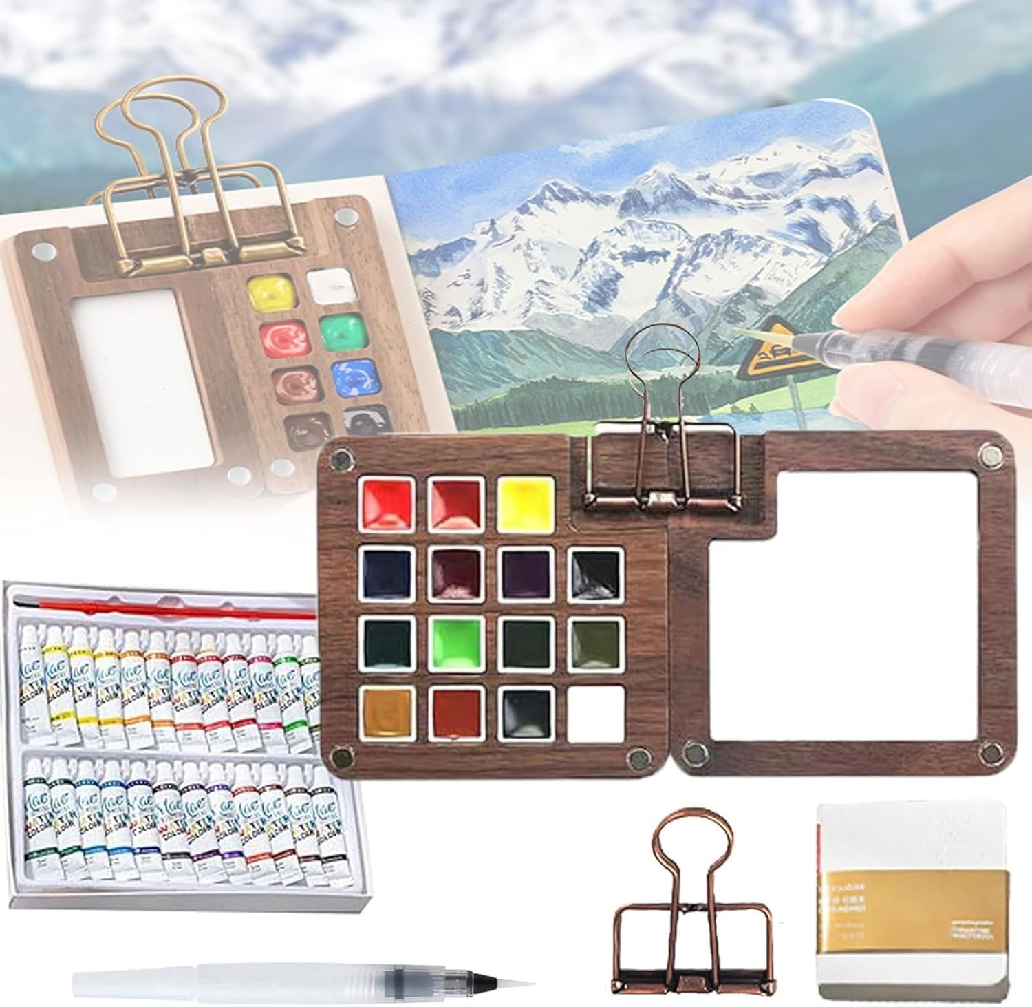 Tobios Watercolor Set, Tobios Mini Watercolor Kit, Pocket Artist Water ...