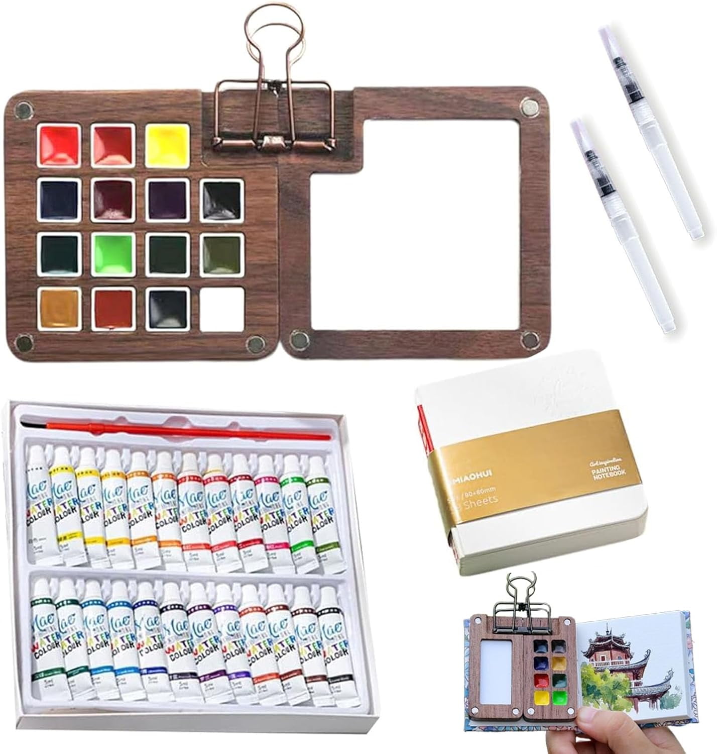 Tobios Watercolor Set, Tobios Travel Water Color Kit, Nano Palette ...