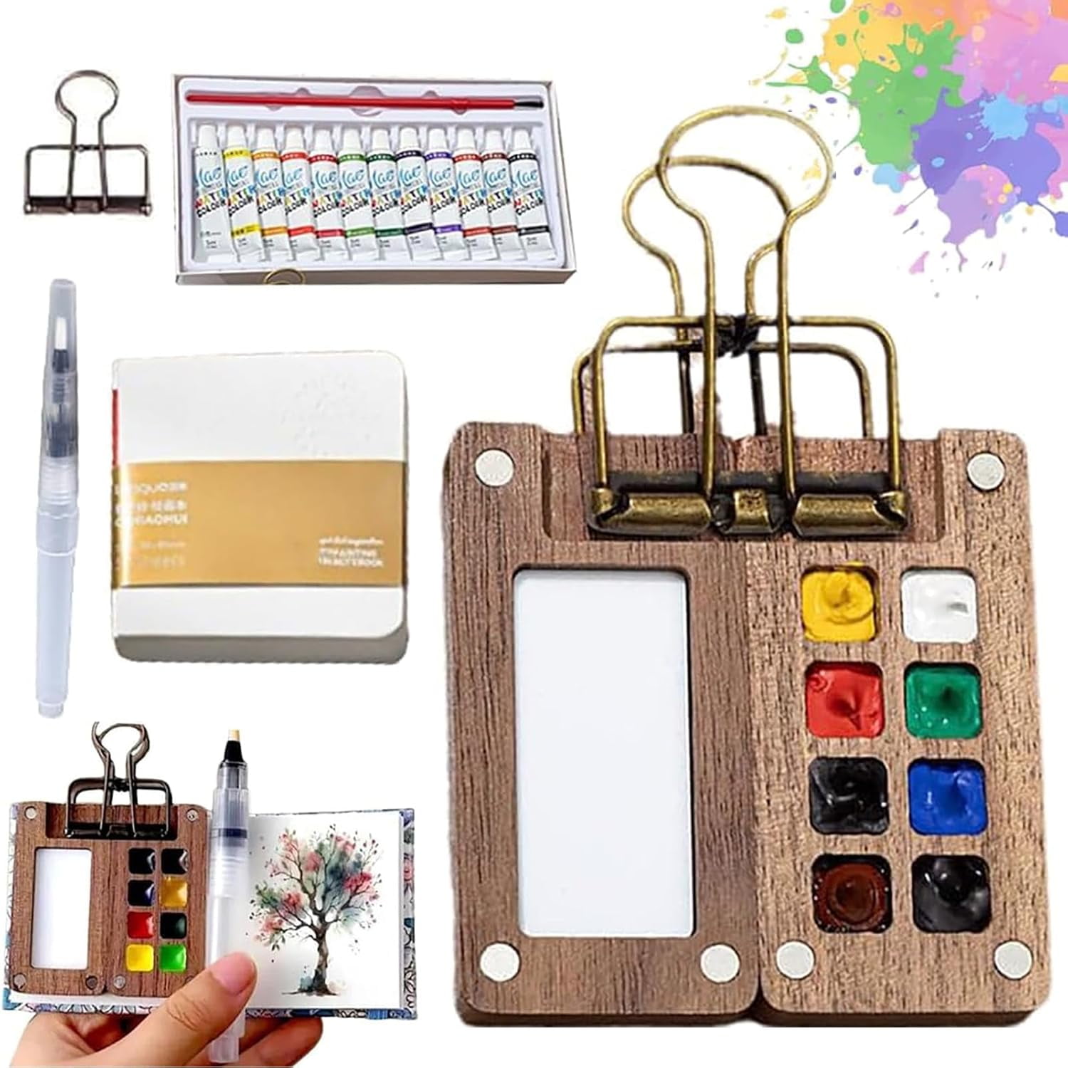 Tobios Watercolor Set, Veralea Watercolor Travel Kit, Mini Watercolor ...