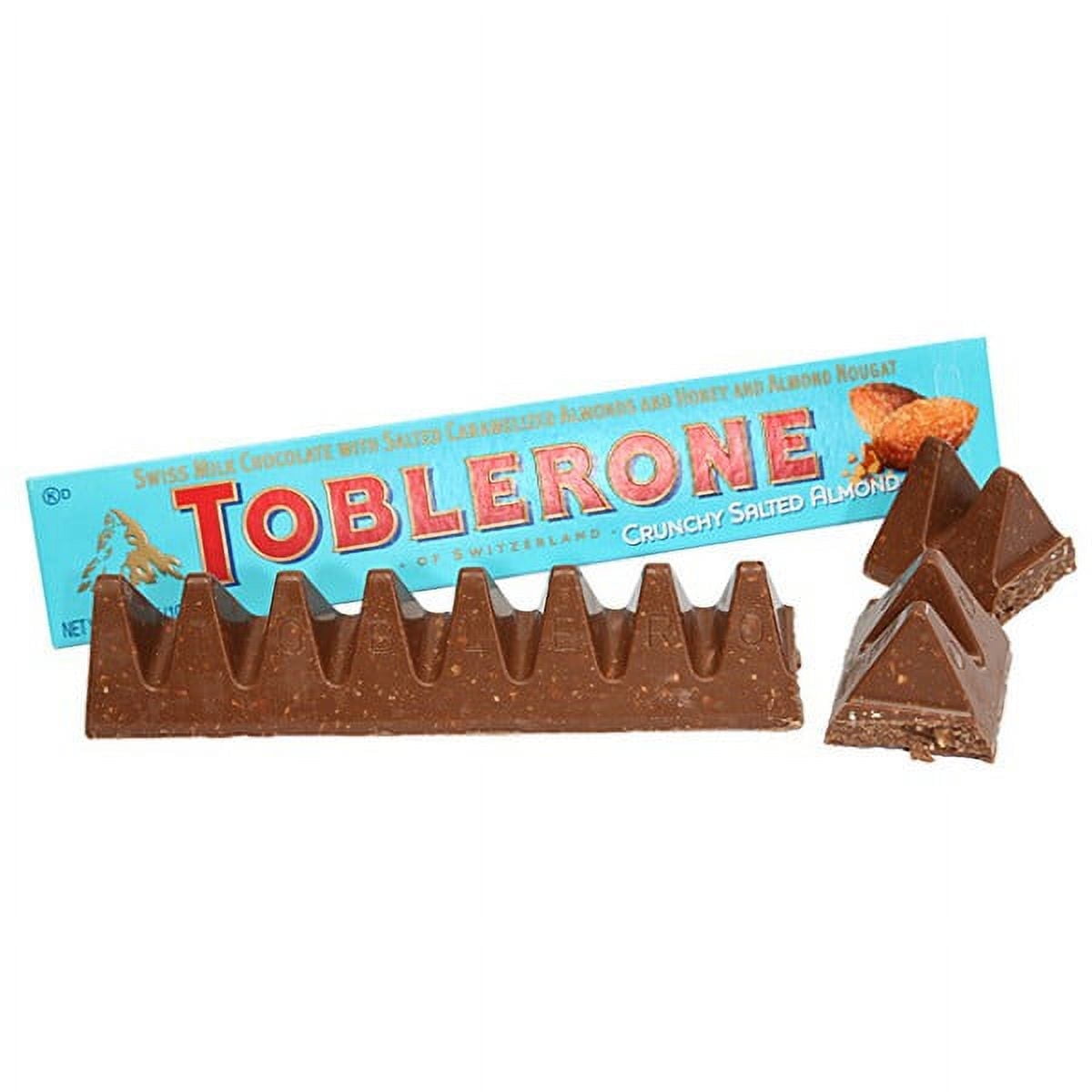 Toblerone Crunchy Salty Almond Chocolate Bars 3.5 oz Boxes - Pack of 6 ...