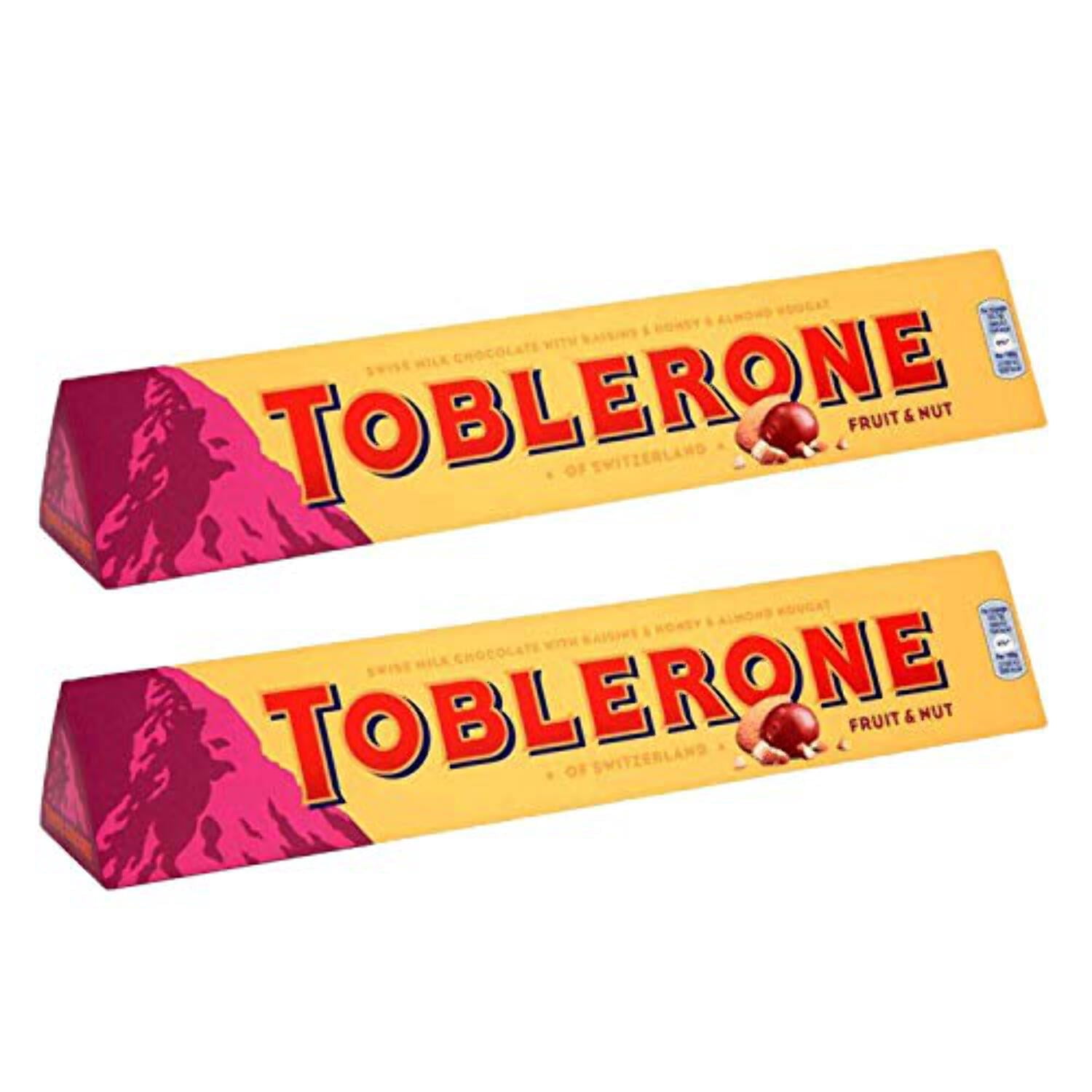 Toblerone Fruit Nut with Raisins, Honey and Almond Chocolate Bar Pack ...
