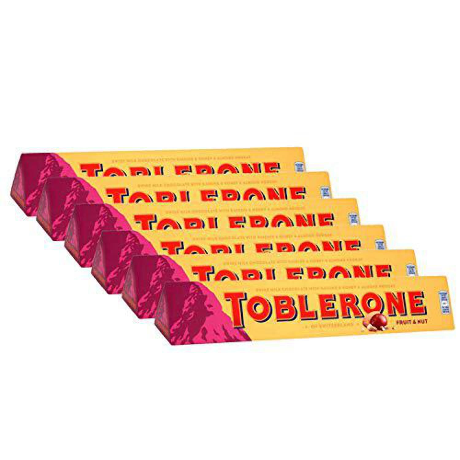 Toblerone Fruit Nut with Raisins, Honey and Almond Chocolate Bar Pack ...