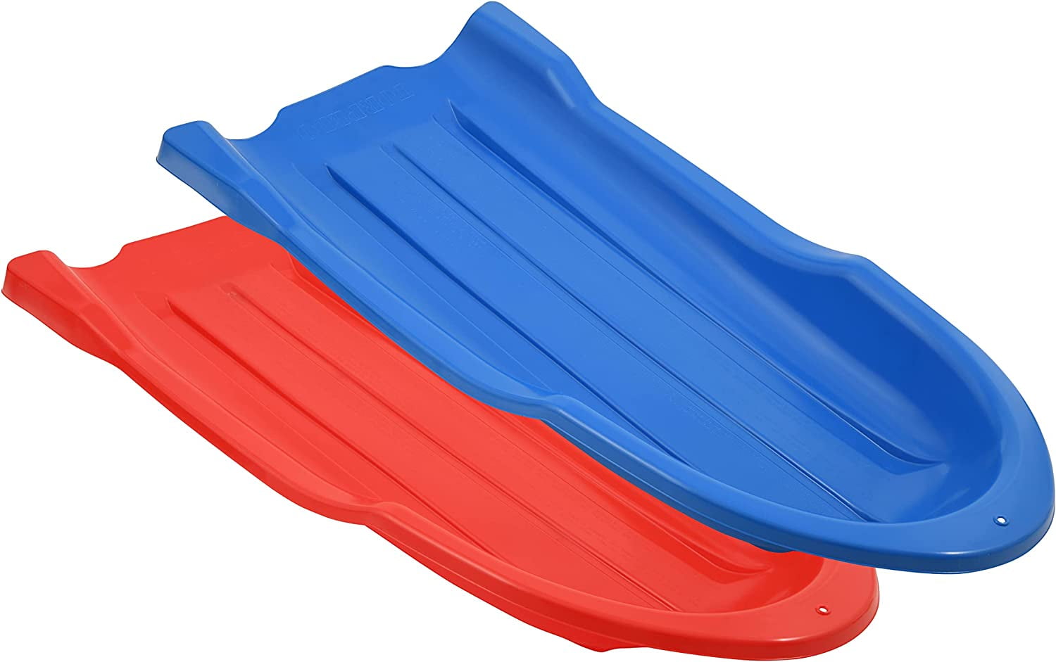 Toboggan Snow Sled for Kids and Adults, 46" Heavy Duty Plastic Open ...