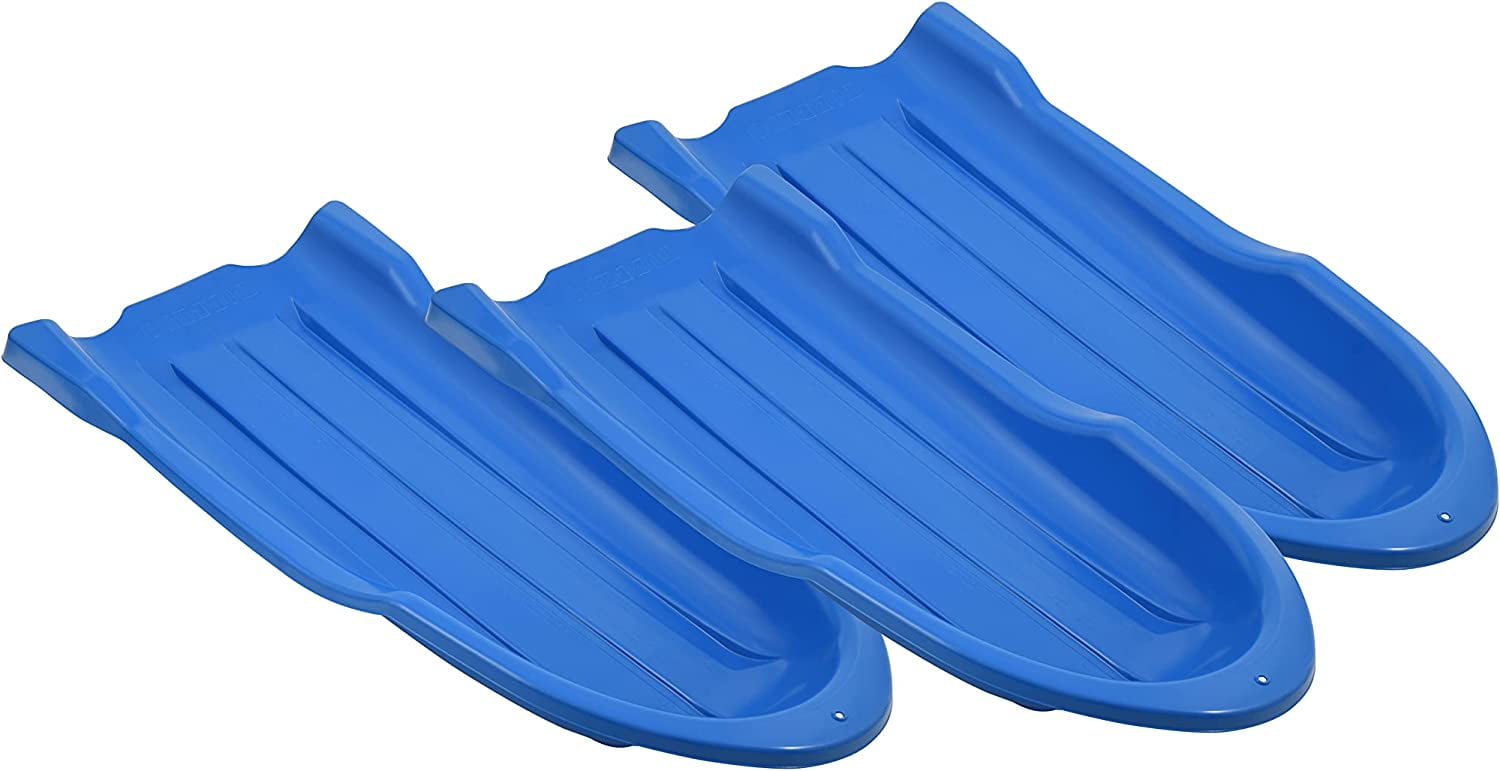 Toboggan Snow Sled for Kids and Adults, 46" Heavy Duty Plastic Open ...