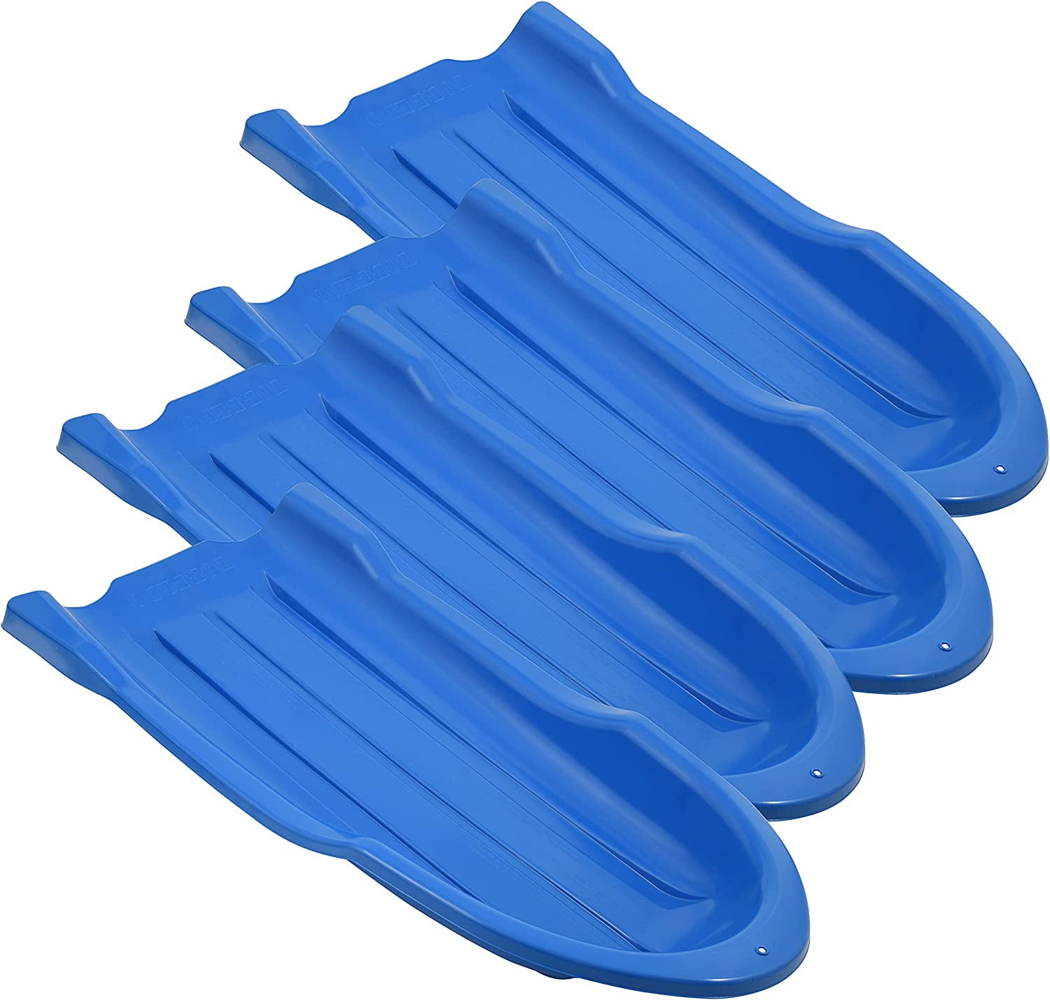 Toboggan Snow Sled for Kids and Adults, 46" Heavy Duty Plastic Open ...