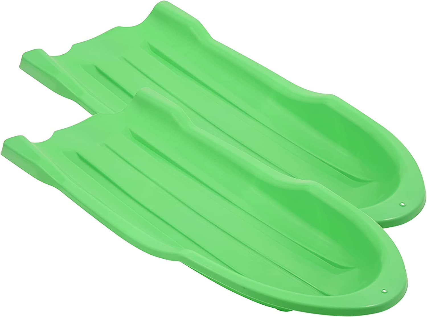 Toboggan Snow Sled for Kids and Adults, 46" Heavy Duty Plastic Open ...