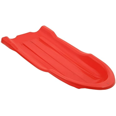 Toboggan Snow Sled for Kids and Adults, 46" Heavy Duty Plastic Open ...