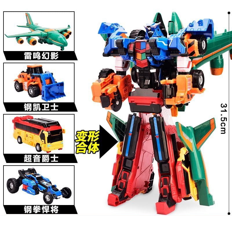 Tobot V KING FORTRAN Robot Car Plane Action Figure ABS Transformation 4 ...