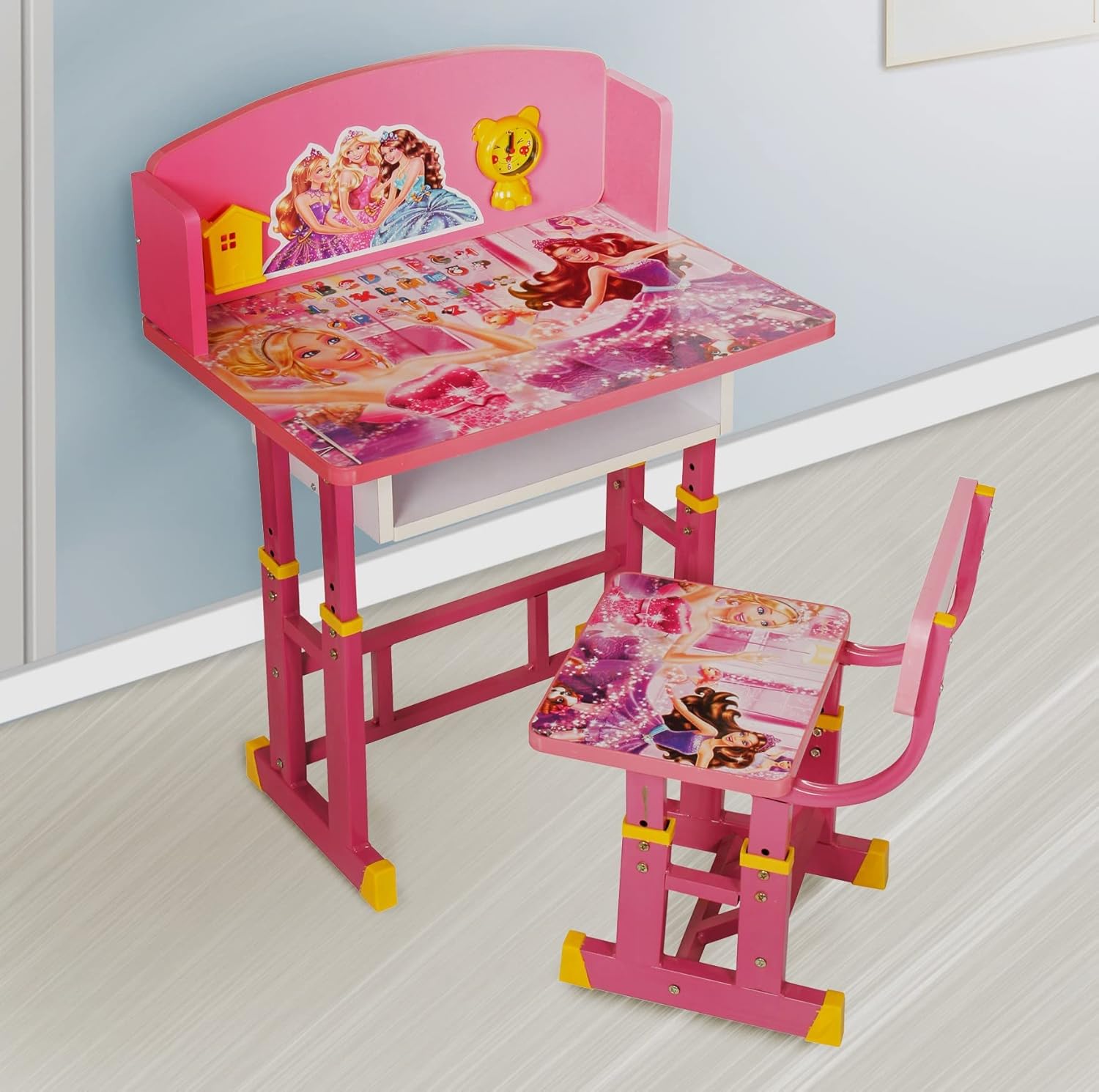 Toby Baby DeskKids Study Table and Chair Set Pink Height ...