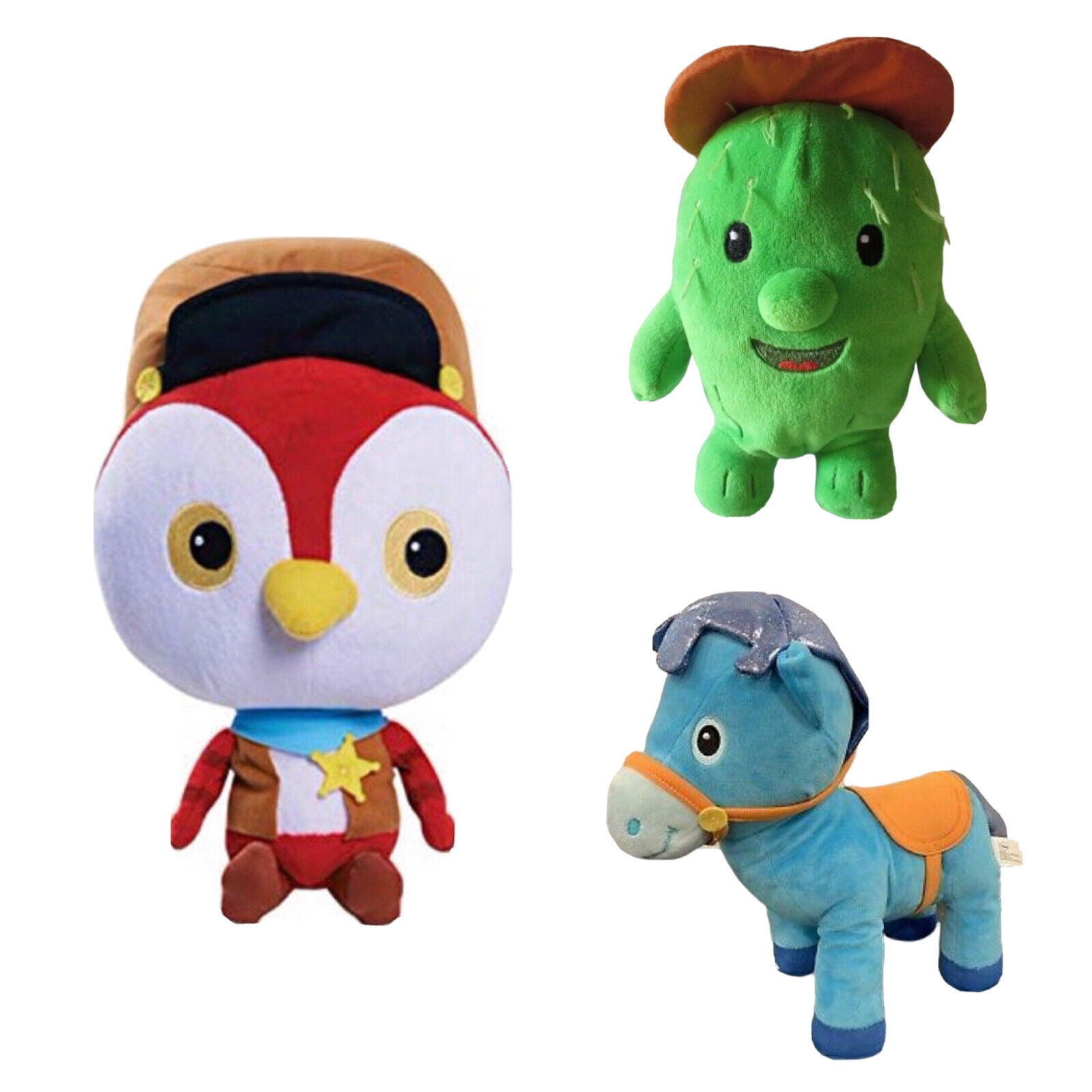 Toby Cactus Sparky Horse & Peck Woodpecker Plush 3 Plush Dolls Set Wild ...