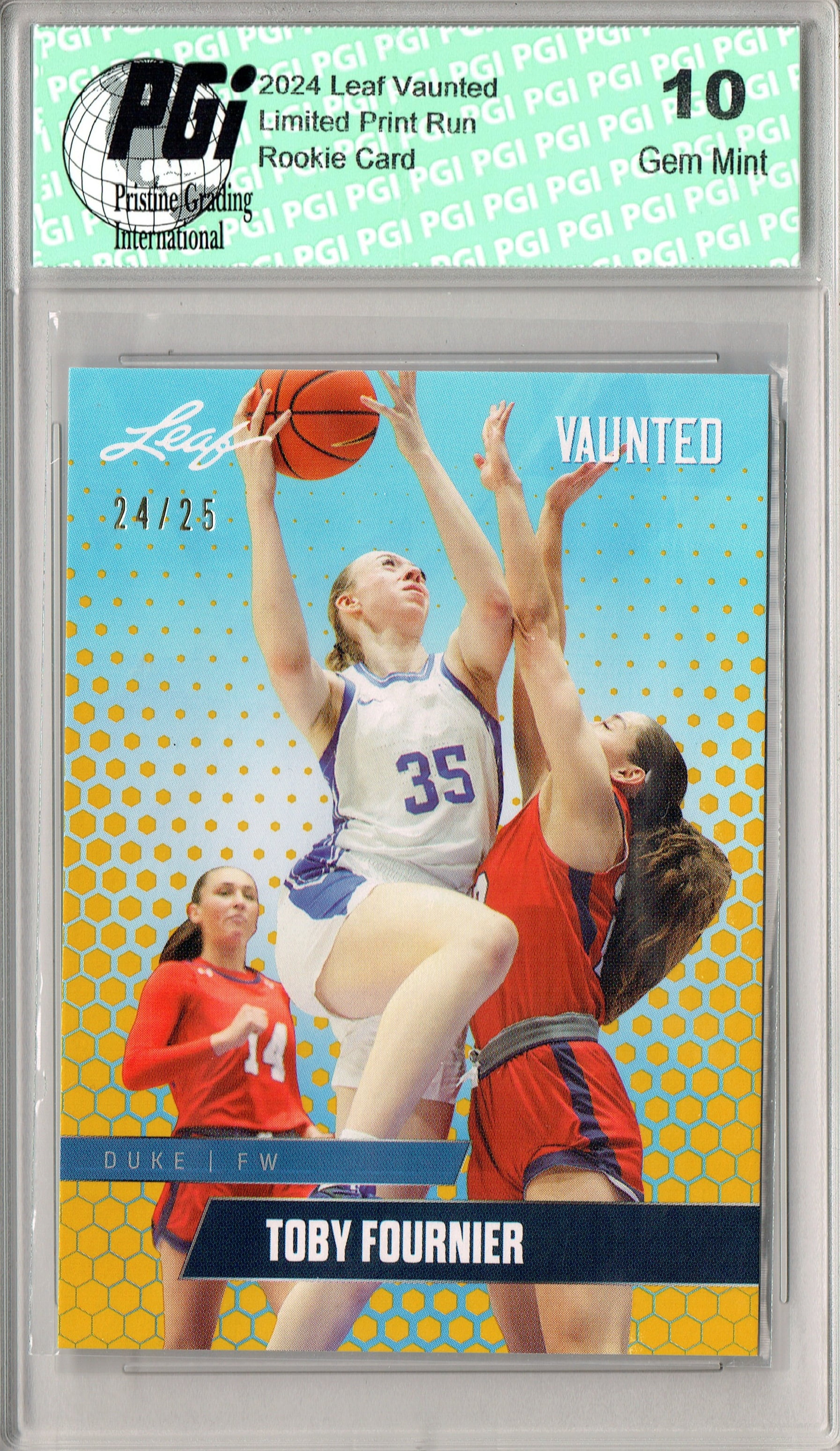 Toby Fournier 2024 Leaf Vaunted #V-18 Gold 25 Made Debut Year Rookie ...
