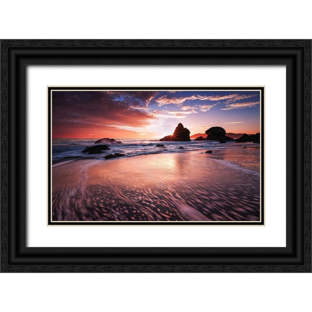 Toby Harriman Visuals 32x22 Black Ornate Wood Framed with Double ...