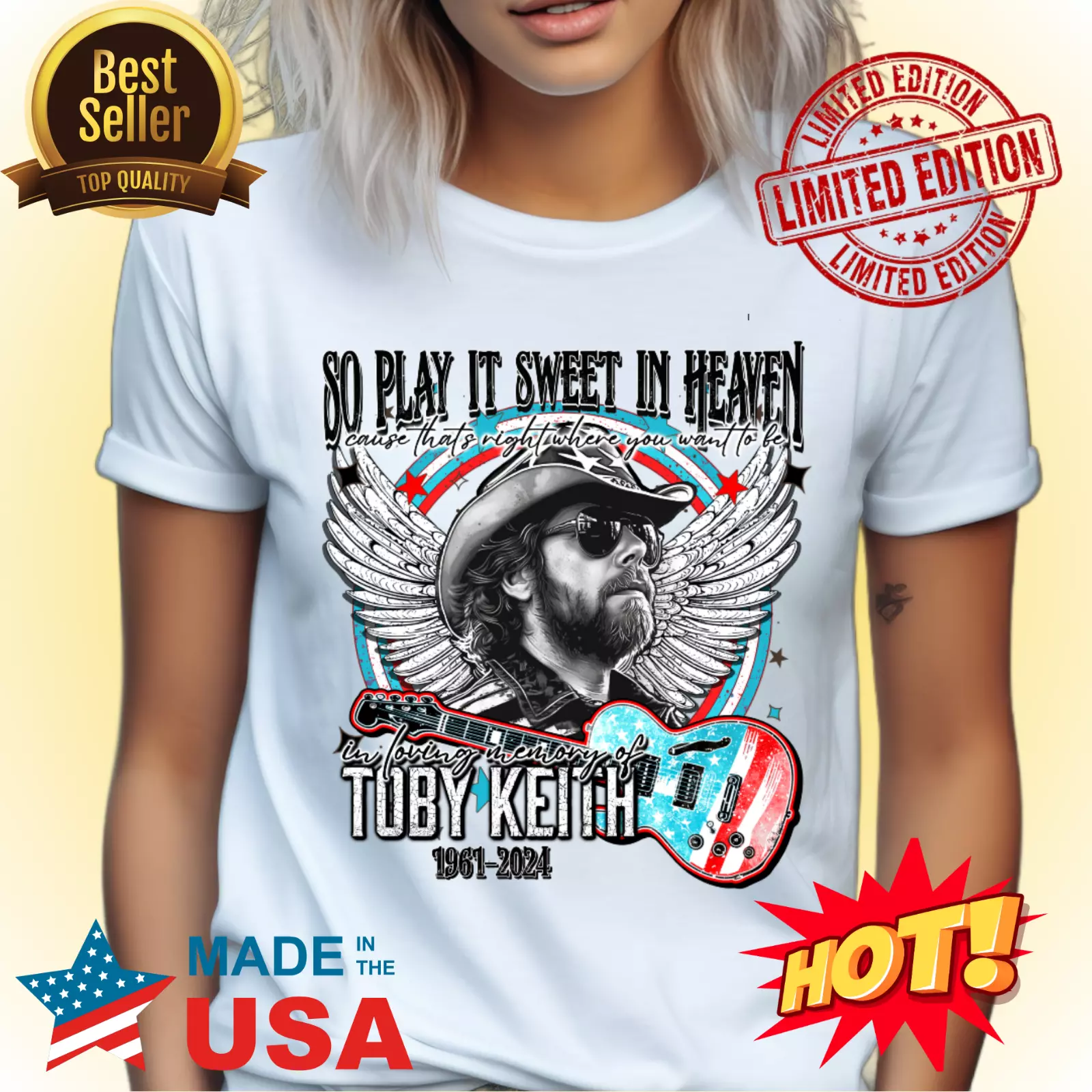 Toby Keith 1961 2024 Country Music T-Shirt - Walmart.com
