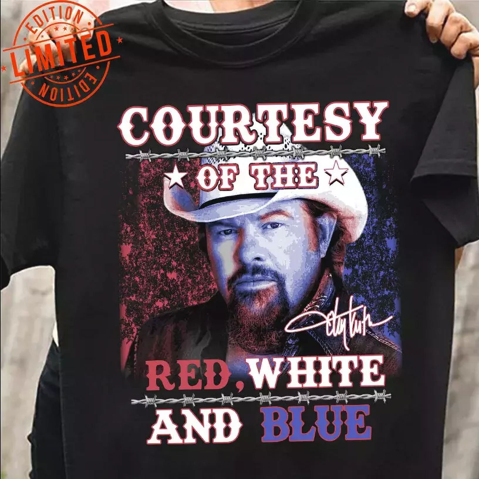 Toby Keith Signature Courtesy Of Red White And Blue Shirt Full Sizes ...