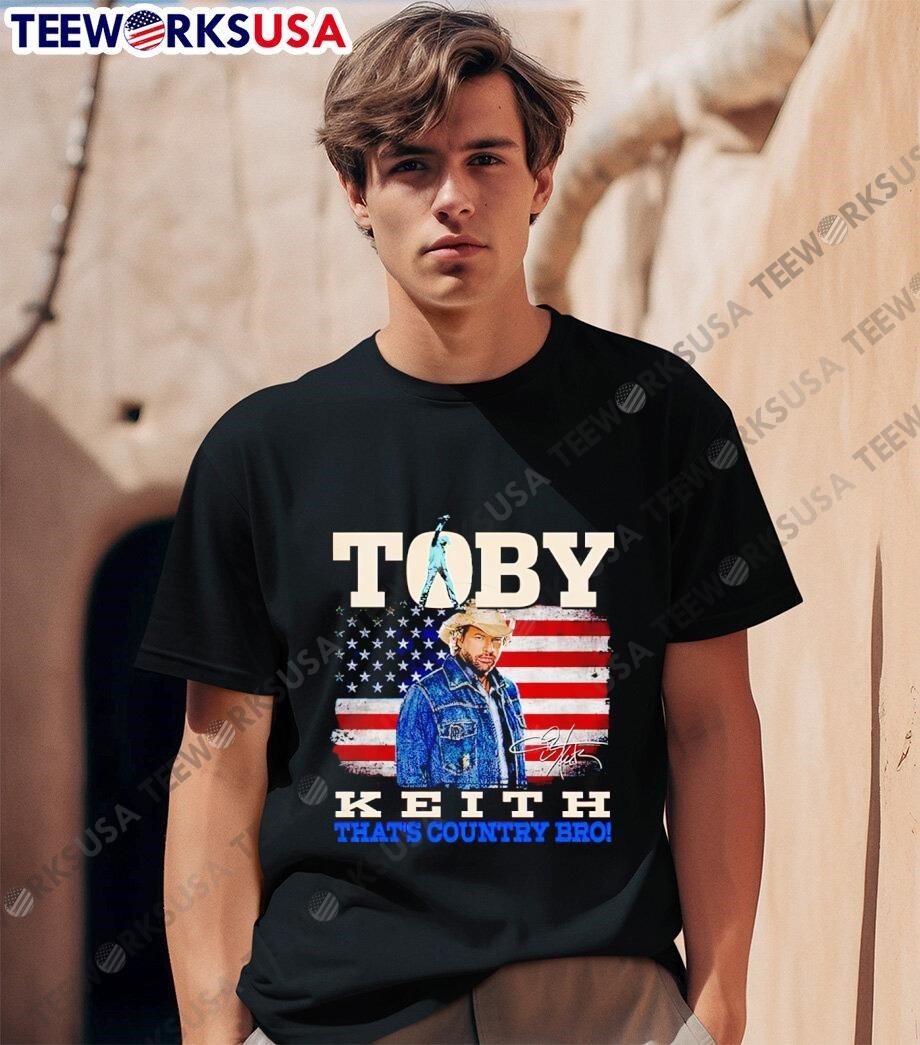 Toby Keith Signature Thats Country Bro American Flag Shirt - Walmart.com