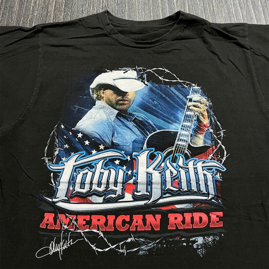 Toby Keith T Shirt Black American Ride Country Music - Walmart.com