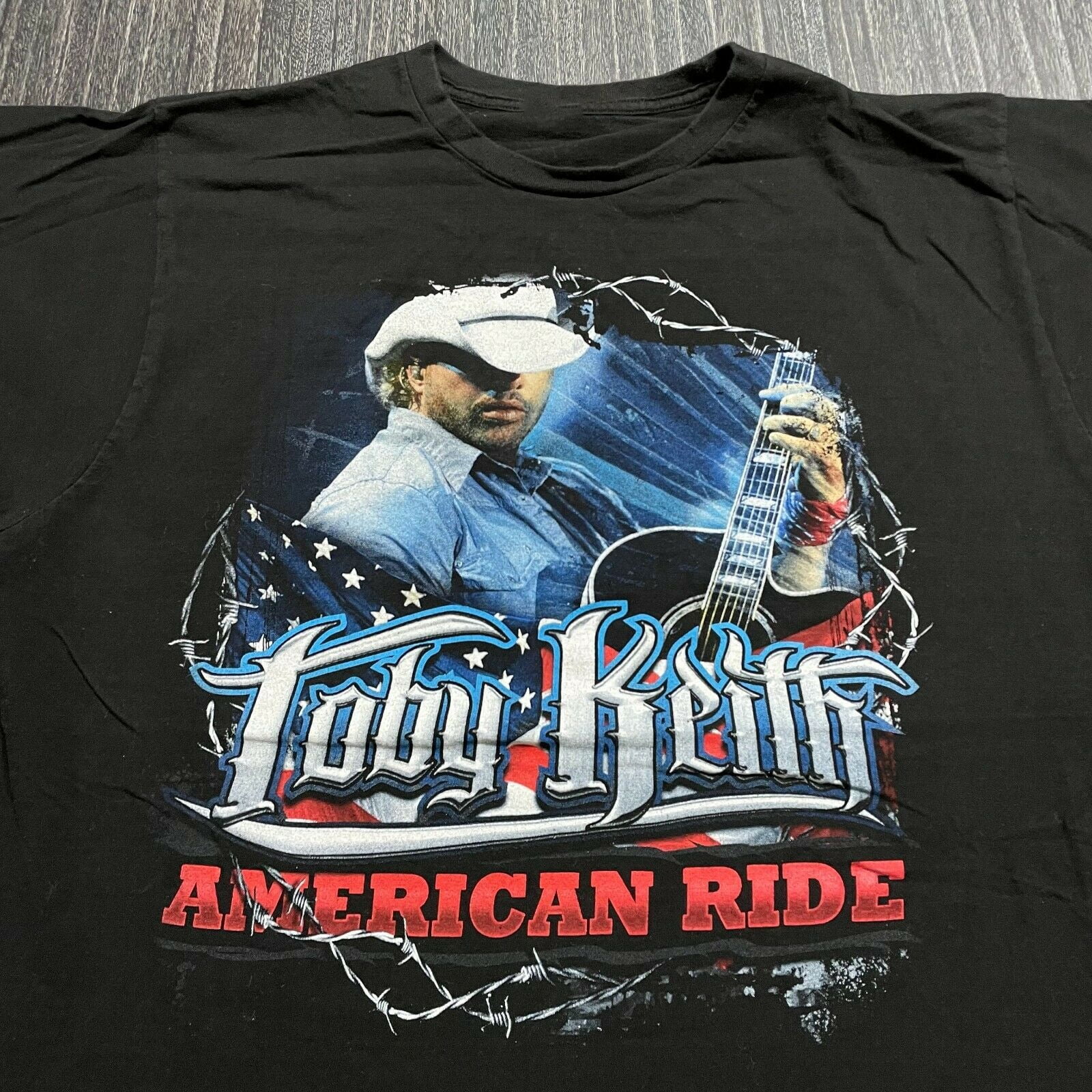 Toby Keith T Shirt Black Concert American Ride Country Music USA ...