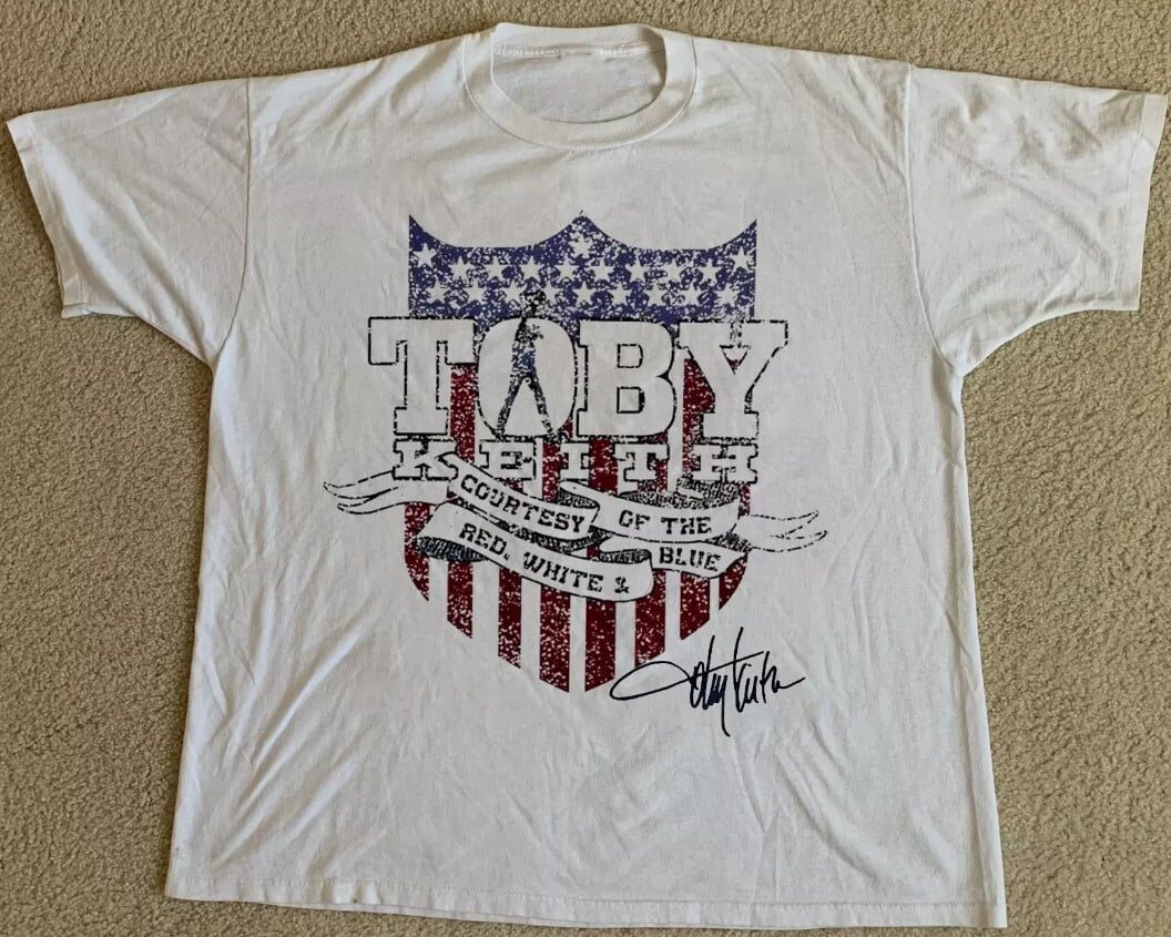 Toby Keith courtesy of the red white and blue shirt for fan Tshirt ...