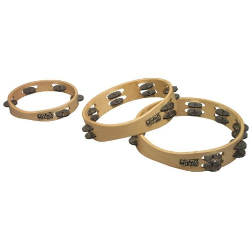 Toca T1090 9 in. Players Series Double Row Wood Headless Tambourine for ...