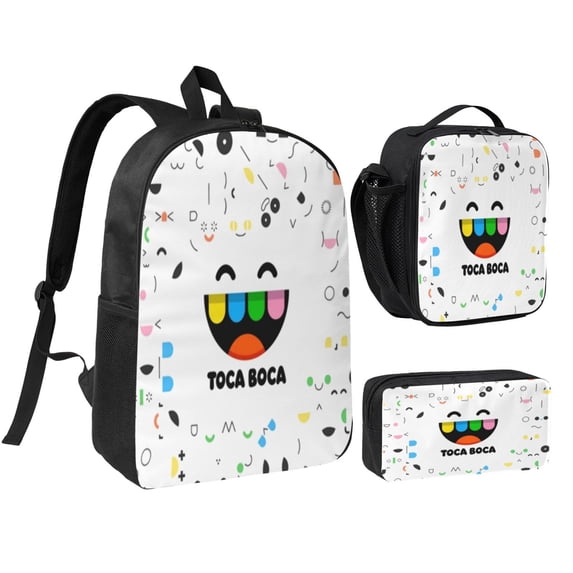 Toca Game Boca 3-Piece Backpack Set, 17-Inch Casual Daypack with Lunch ...