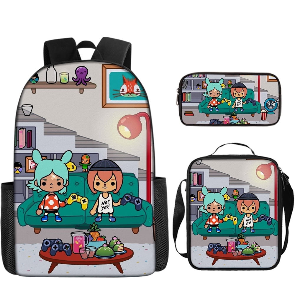 Toca Life World School bag cartoon animation backpack printed backpack ...