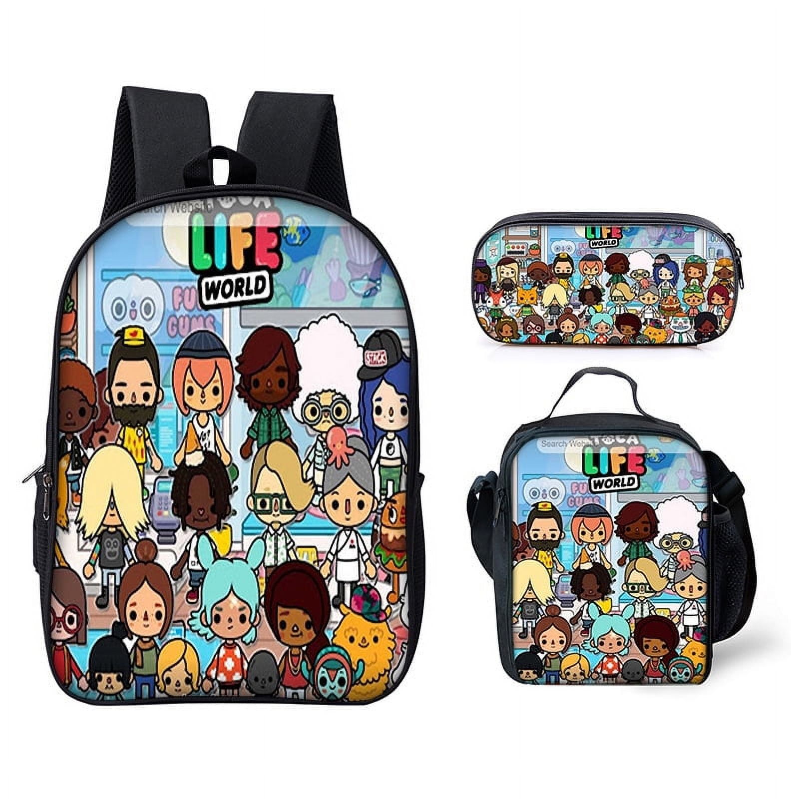 Toca Life World Toca Life World Schoolbag Cartoon Backpack Printed ...