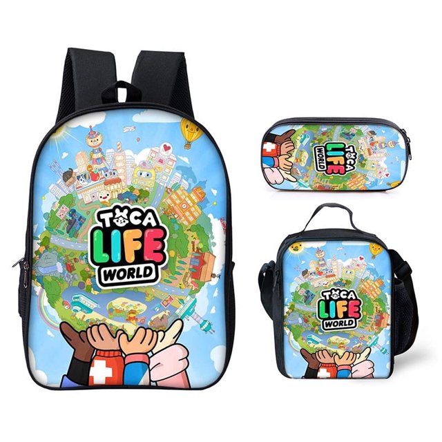 Toca Life World Toca Life World Schoolbag Cartoon Backpack Printed ...
