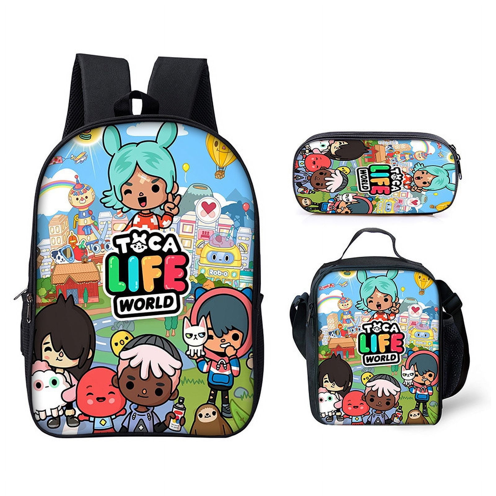 Toca Life World Toca Life World Schoolbag Cartoon Backpack Printed ...