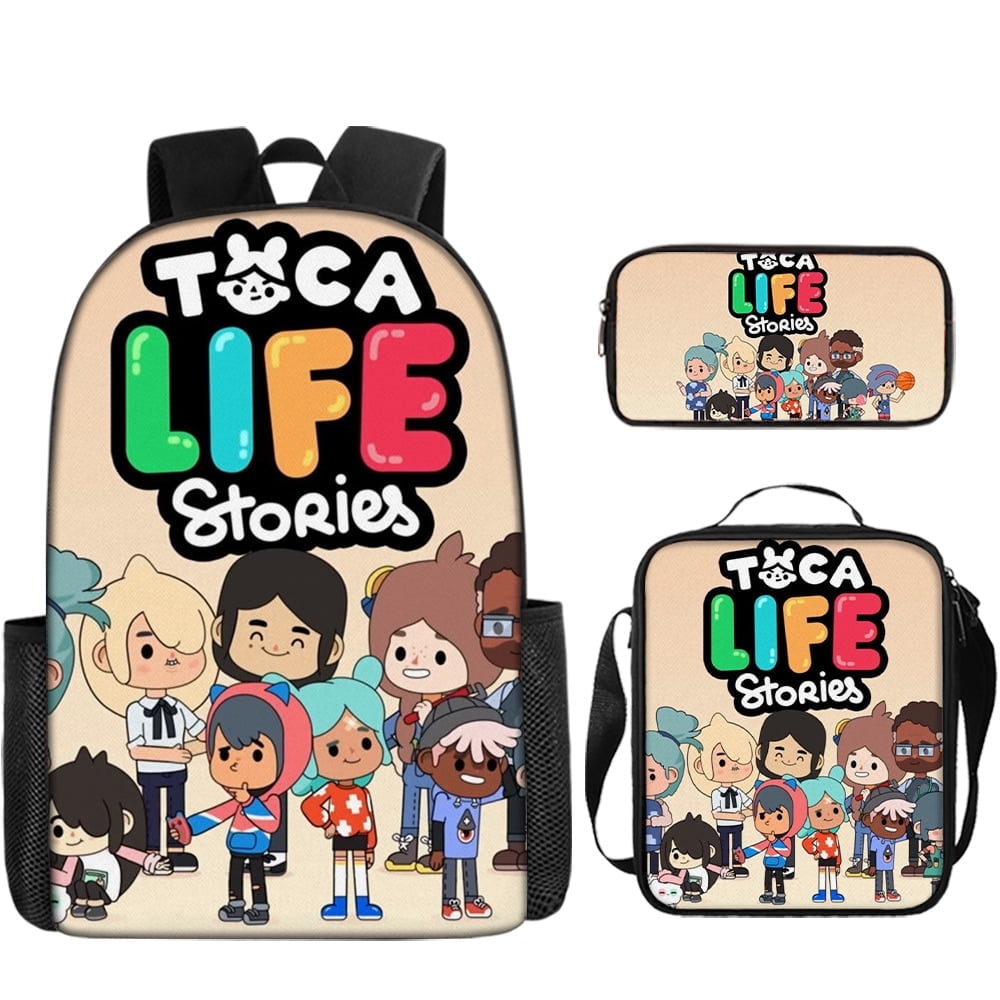 Toca Life World Toca Life World Schoolbag Cartoon Backpack Printed ...