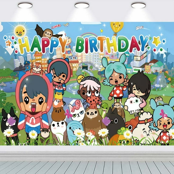Toca Party Supplies Backdrop Banner Poster Birthday Decorations ...
