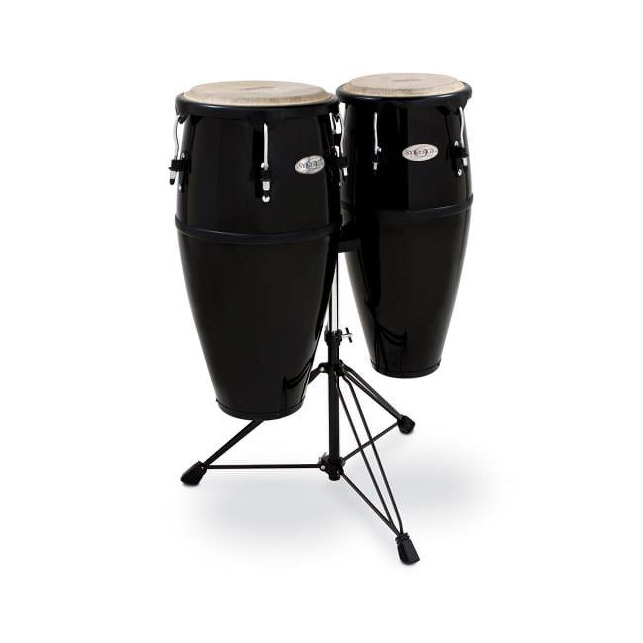 Toca Synergy Fiberglass Double Conga Set with Stand, Black - Walmart.com