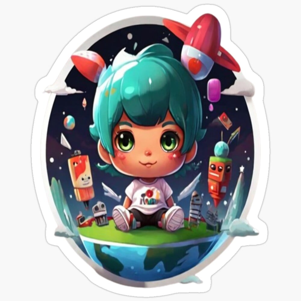 Toca World Toca Squad Sticker Phone Decal Water Bottle Stickers Car ...