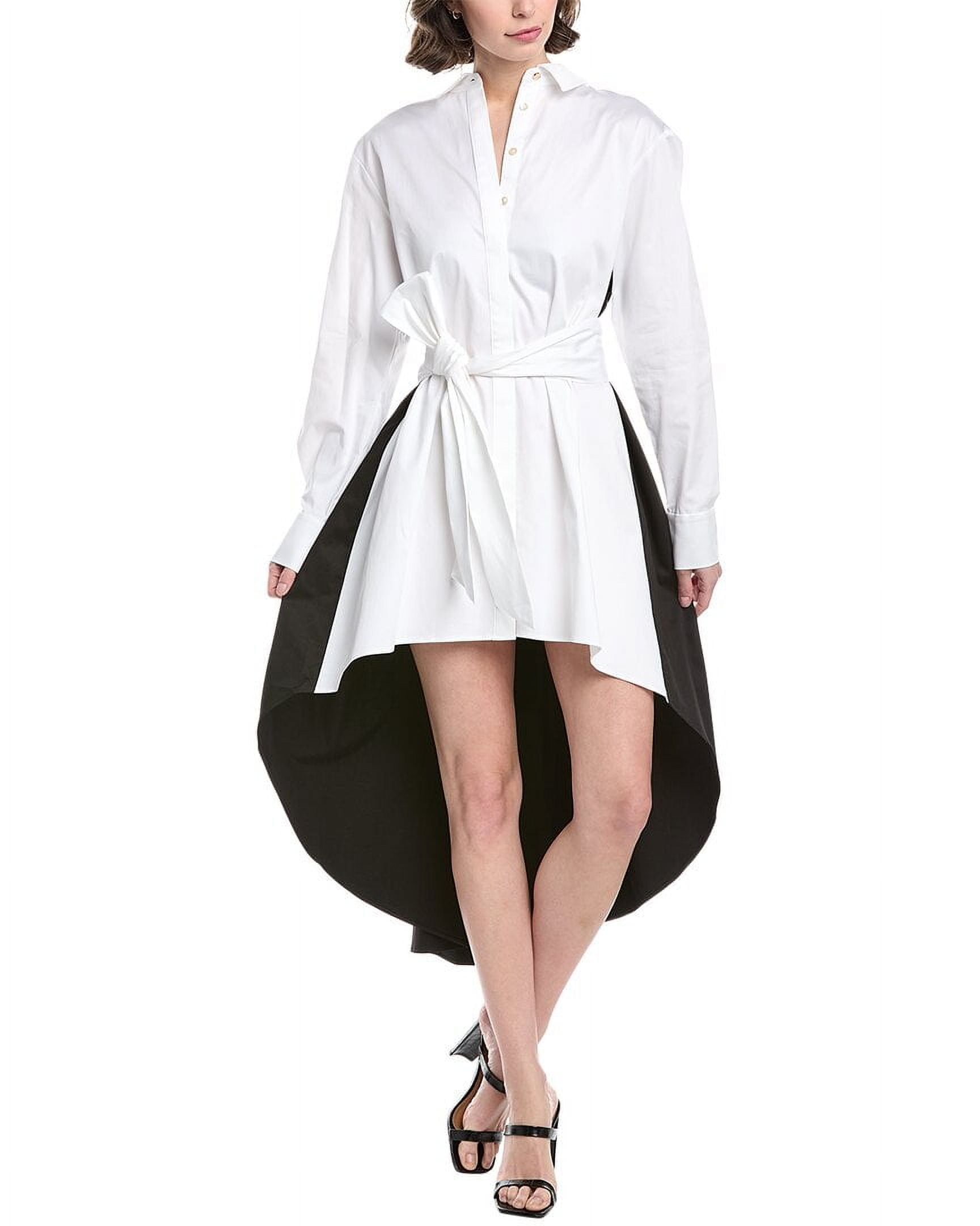 Toccin womens Ariella Pleated Fly Away Shirtdress, l, Black - Walmart.com