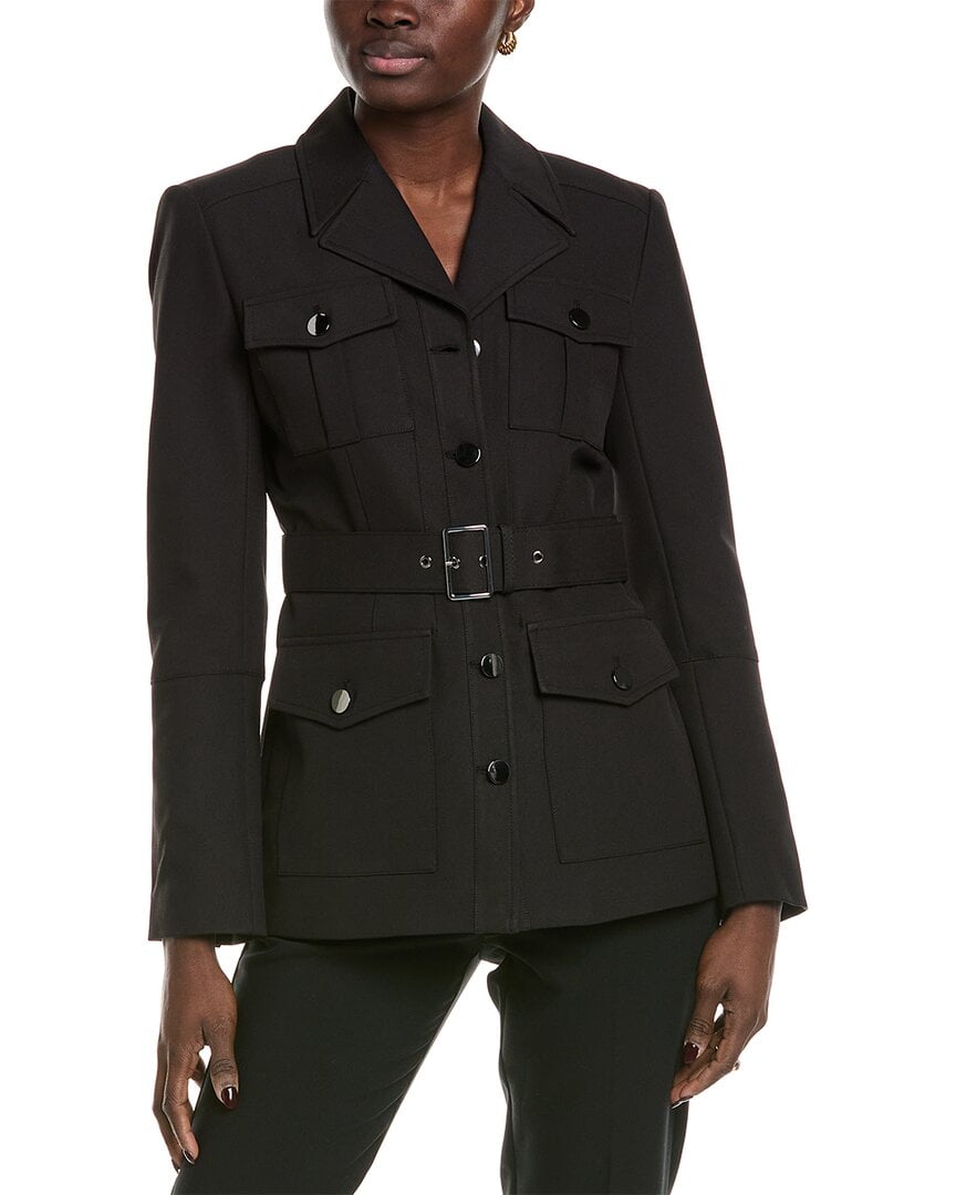 Toccin womens Charlie Safari Belted Blazer, 8, Black - Walmart.com