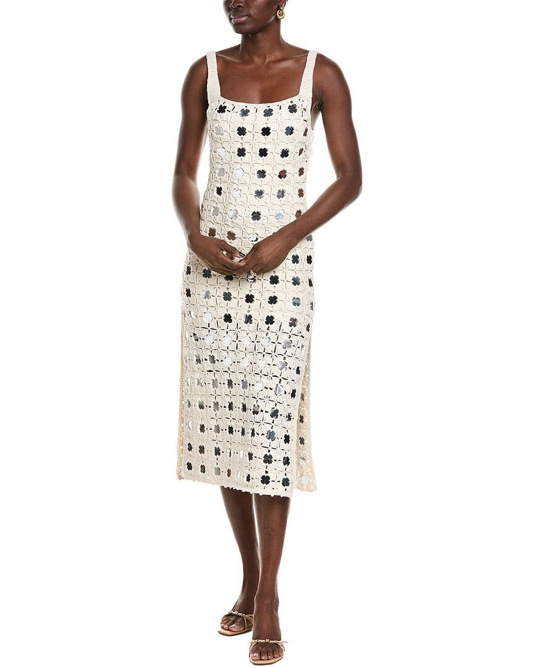 Toccin womens Clementine Mirror Tank Midi Dress, XL, White - Walmart.com