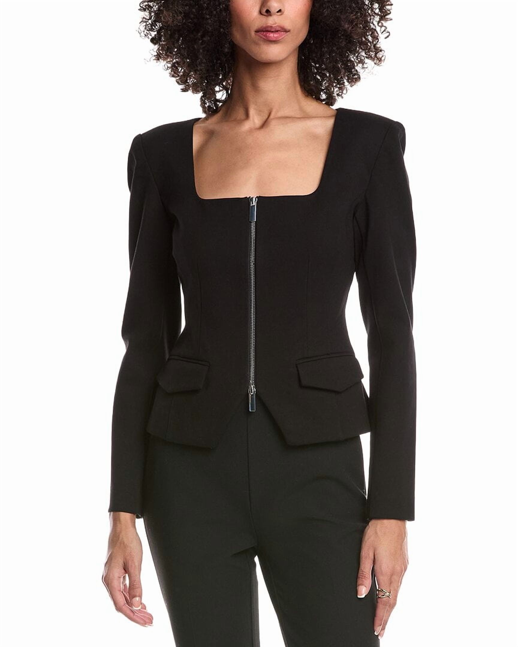 Toccin womens Koda Zip Front Top, 8, Black - Walmart.com