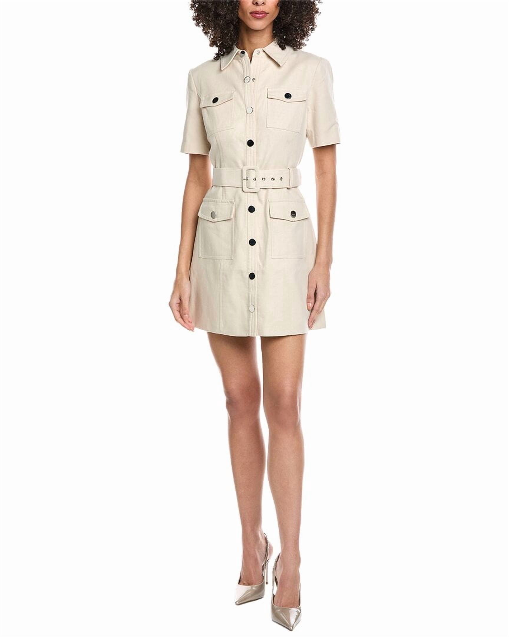 Toccin womens Lydia Snap Front Dress, 4, White - Walmart.com