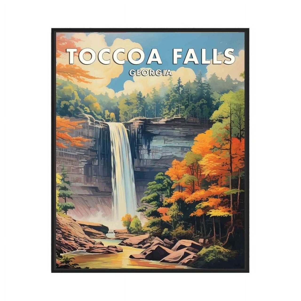 Toccoa Falls Georgia Bridges Photo Art Print Poster Wall Art Painting Phone Decal Water Bottle ...