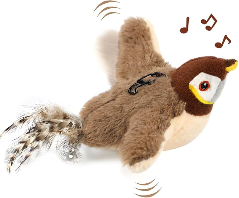 Tocirelo Cat Toy Flapping Bird (No Flying) - Simulate Chirping Flappy ...