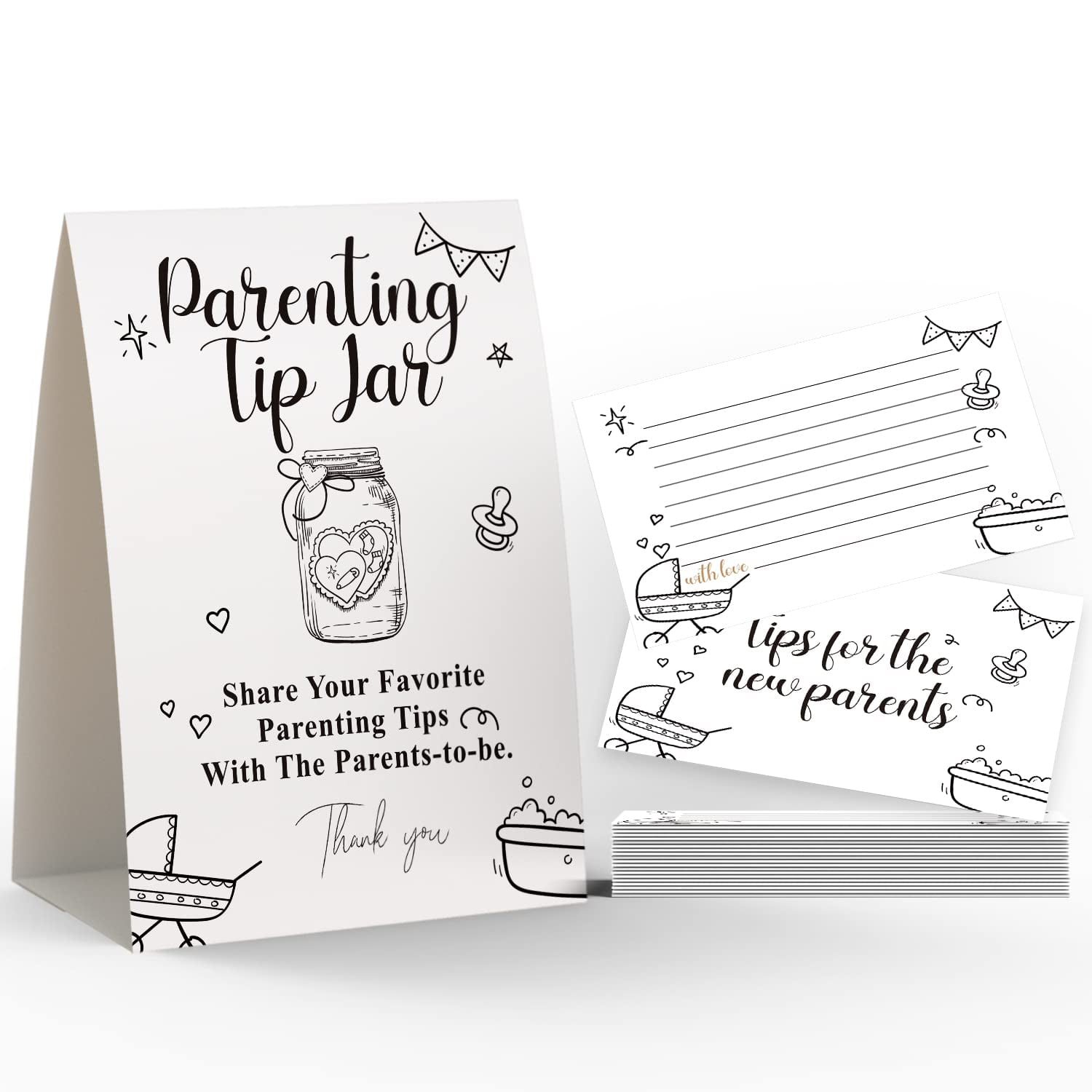 Toctose Advice for New Parents, Parenting Advice Card, Baby Shower ...